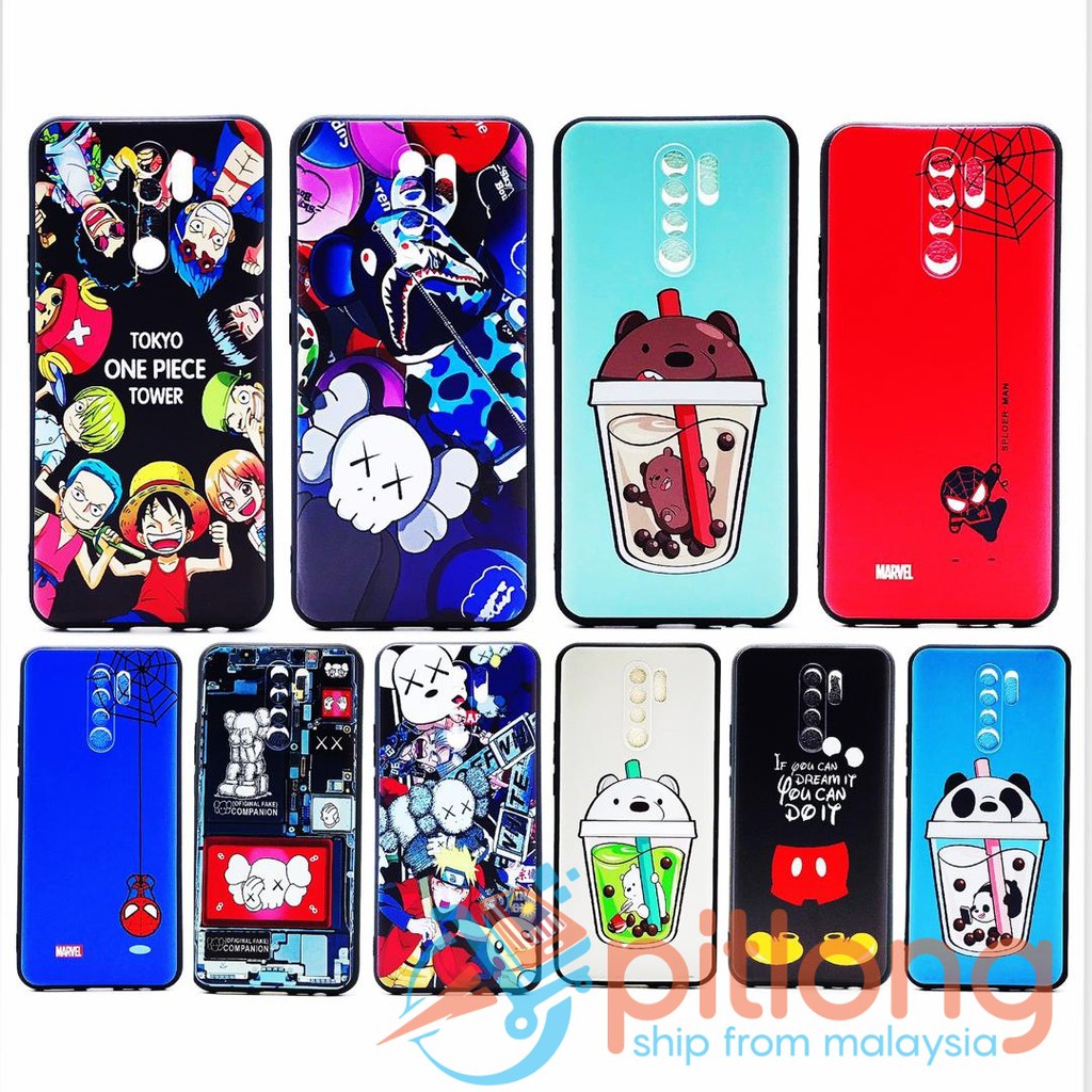 OPPO A3S A12E A5S A7 F9 A12 A91 RENO 3 A92 REALME 6 PRO Cute Cartoon ...