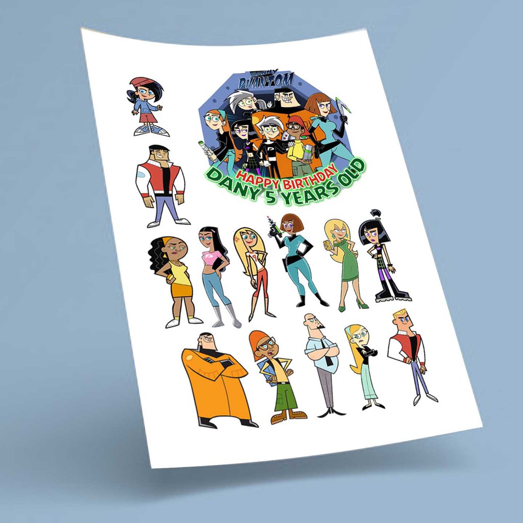 DANNY PHANTOM DESIGN CUSTOM NAME & AGE [JPEG FORMAT/FILE] [CAKE TOPPER ...