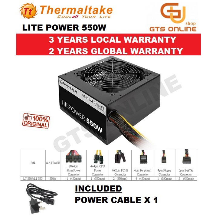 Thermaltake Litepower 550W Haswell Ready Power Supply | Shopee Malaysia