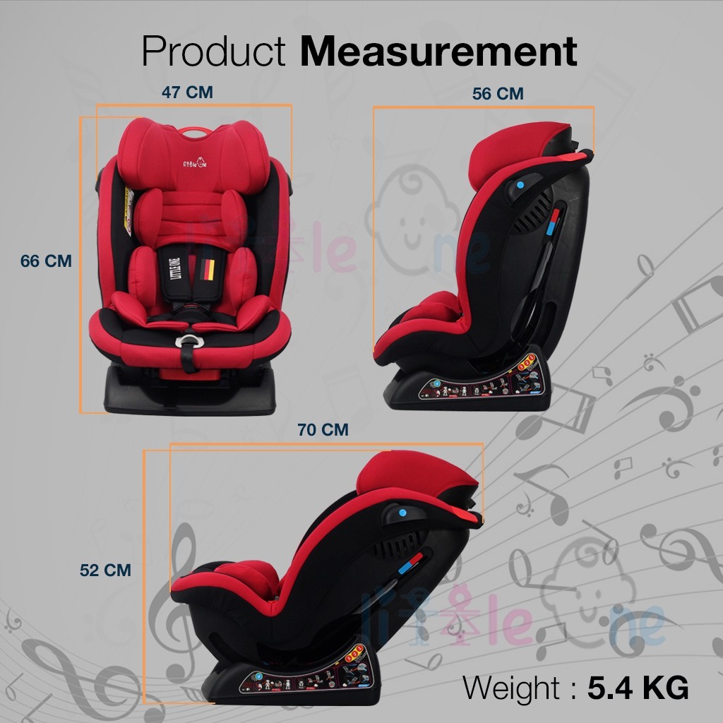 CAR SEAT Newborn To 7 Years Old Little One Melody Exclusive 0-7years ...