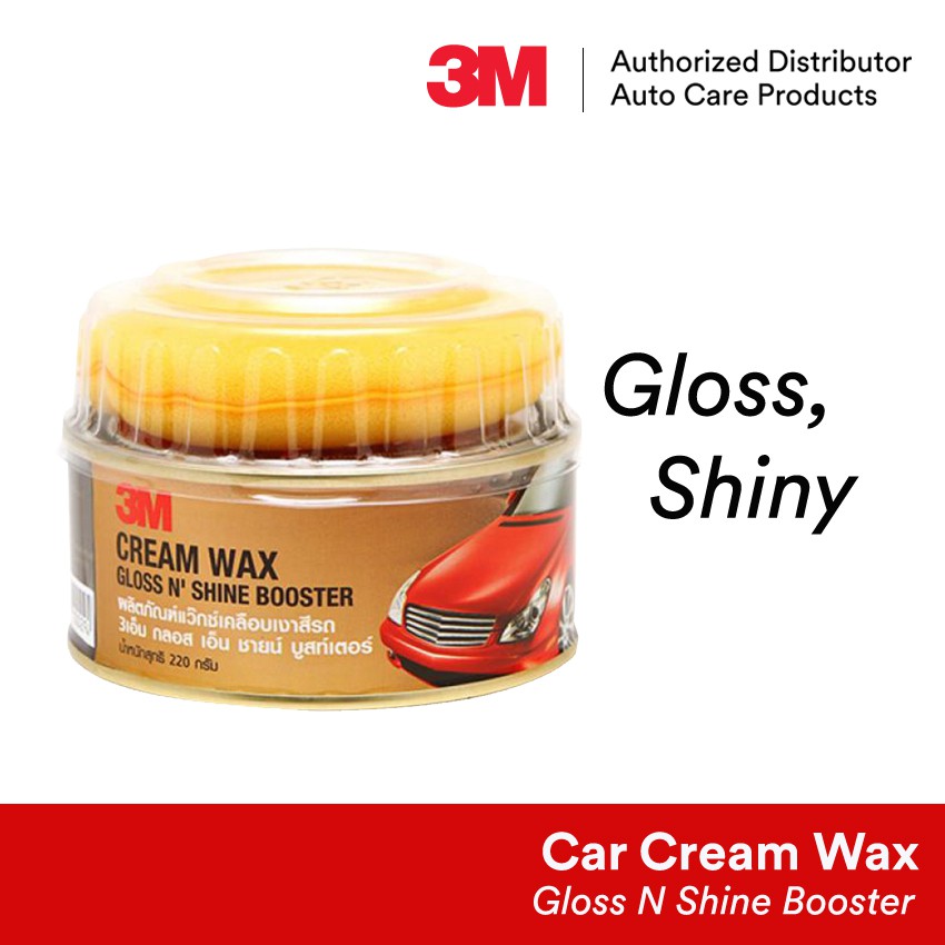 3M Cream Wax Gloss N' Shine Booster Sponge & Cap (220g) 7100240915 | Shopee Malaysia