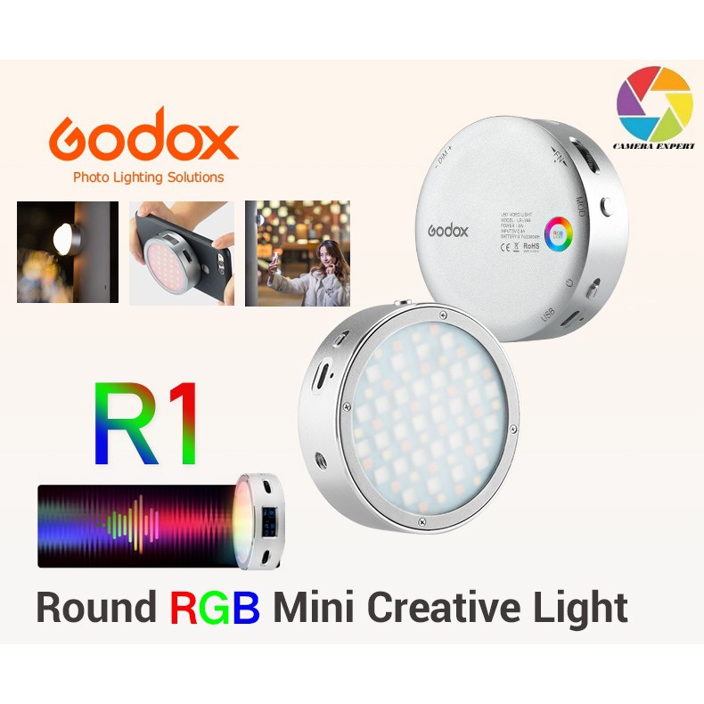 Godox R1 Round Mini RGB LED Magnetic Light | Shopee Malaysia