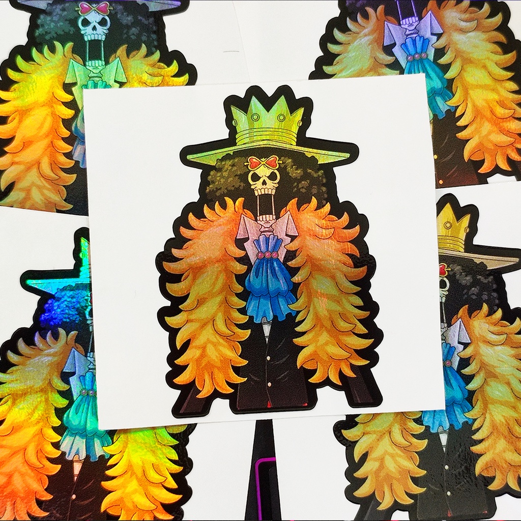 Anime HOLOGRAM sticker sticker sticker - ONE PIECE BROOK - ANIME ...