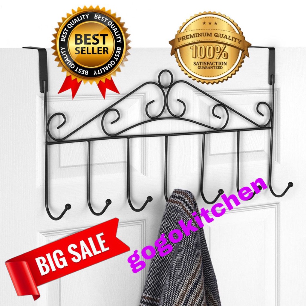 🔥FAST SHIPPING🔥 Steel Clothes Hook Hanger Floral Design Hook Hang Door ...