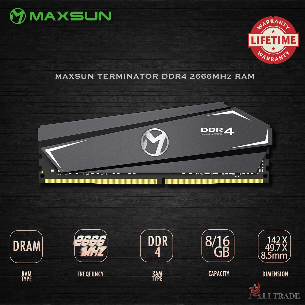 Maxsun Terminator DDR4 RAM 8/16GB 2666MHz | Shopee Malaysia