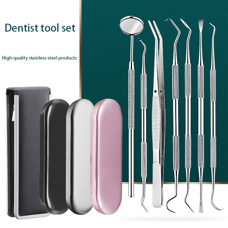 6pc Stainless Dental Tool Set Dentist Tooth Clean Hygiene Picks Mirror ...