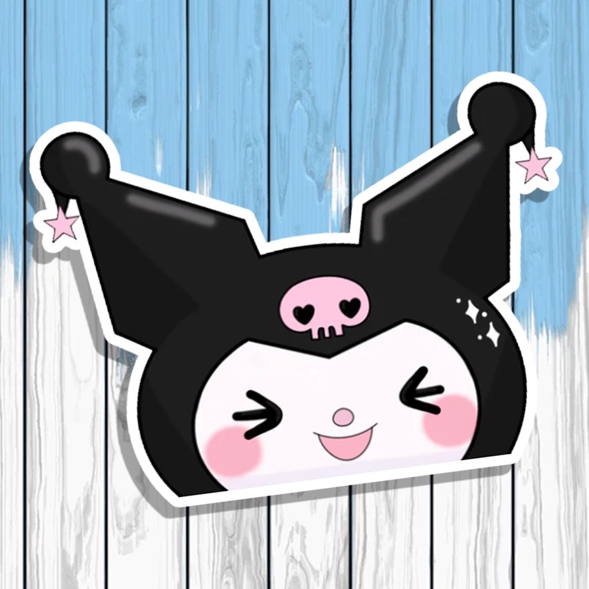 Kuromi Waterproof Peeker Tumbler Sticker Stickers Vinyl Peeking Hello ...