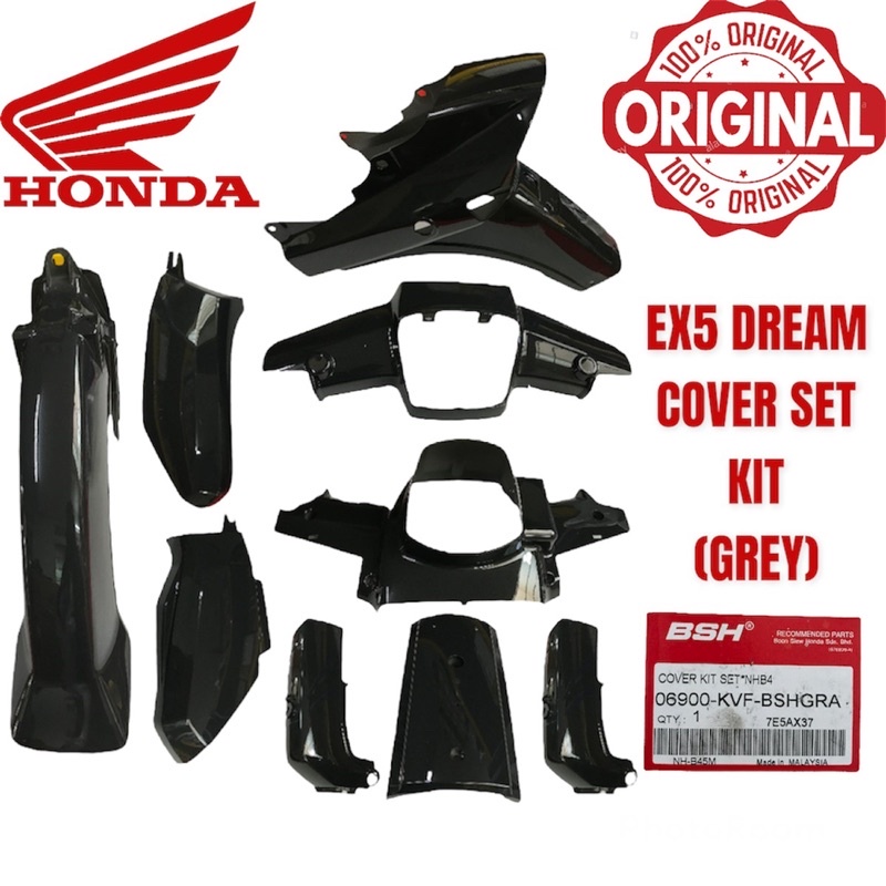 HONDA EX5 DREAM / HIGH POWER BODY COVER SET KIT 100% ORIGINAL BSH COVERSET GREY COLOUR | Shopee ...