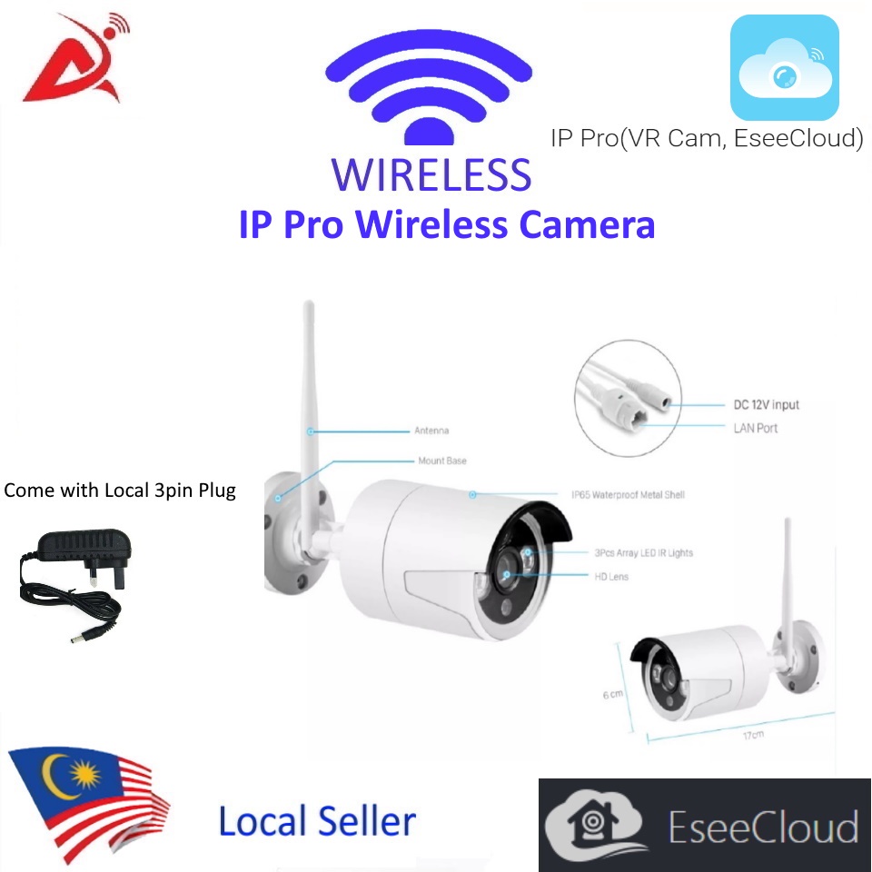 EseeCloud Wireless Camera PA3021-W 1080P Camera (Support IP Pro NVR ...