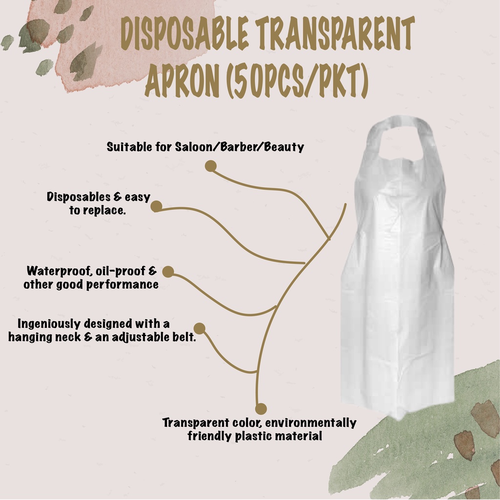 Disposable Transparent Apron(50Pcs) | Shopee Malaysia