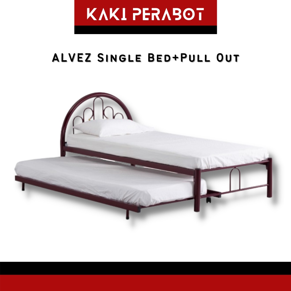 ALVEZ Metal Single Bed Pull Out Single Bedframe Katil Single Pull Out ...