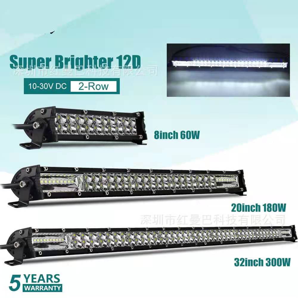 SLIM 60W/180W/300W LED LIGHT BAR BRIGHTEST SPORT FLOOD LED BAR OFF ROAD ...