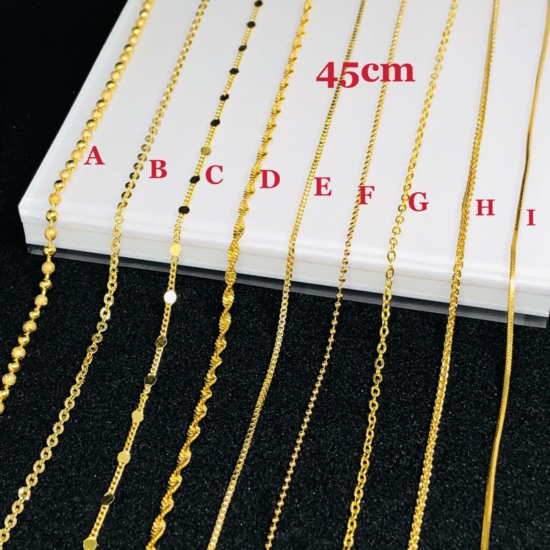 Sand Gold🔥45cm Necklace Cop 999🔥Rantai Leher Emas Vietnam | Shopee Malaysia