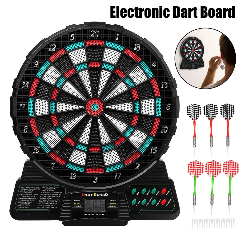 8 Games Automatic Scoring Dart Plate Board Sound Prompt Office Family ...