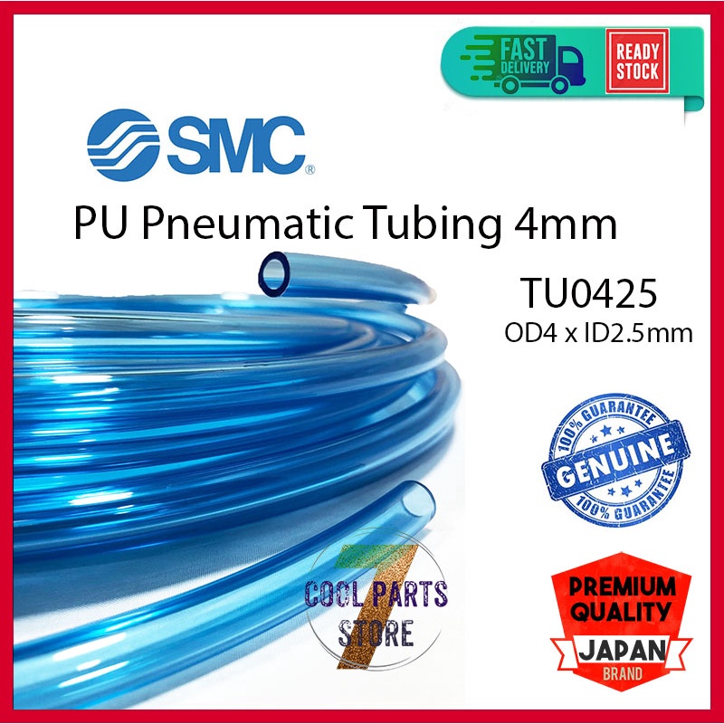 Japan SMC PU 4mm Air Tube Hose Pipe Black Blue Pneumatic Tubing Hose ...