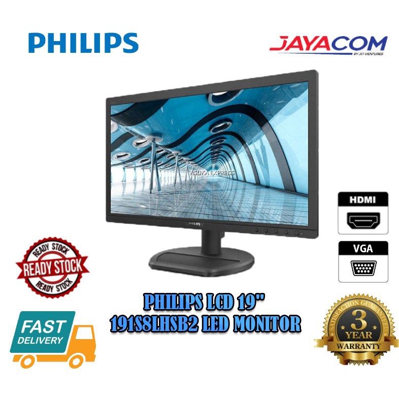 Philips LCD (19") 191S8LHSB2 LED Monitor | Shopee Malaysia