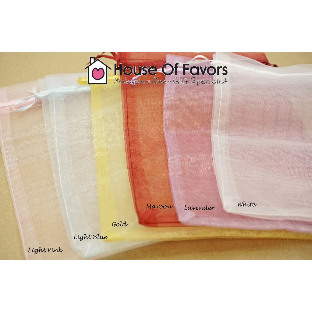 100pcs High Quality 15x20cm Organza Bags Candy Bag Uncang Beg Door Gift ...