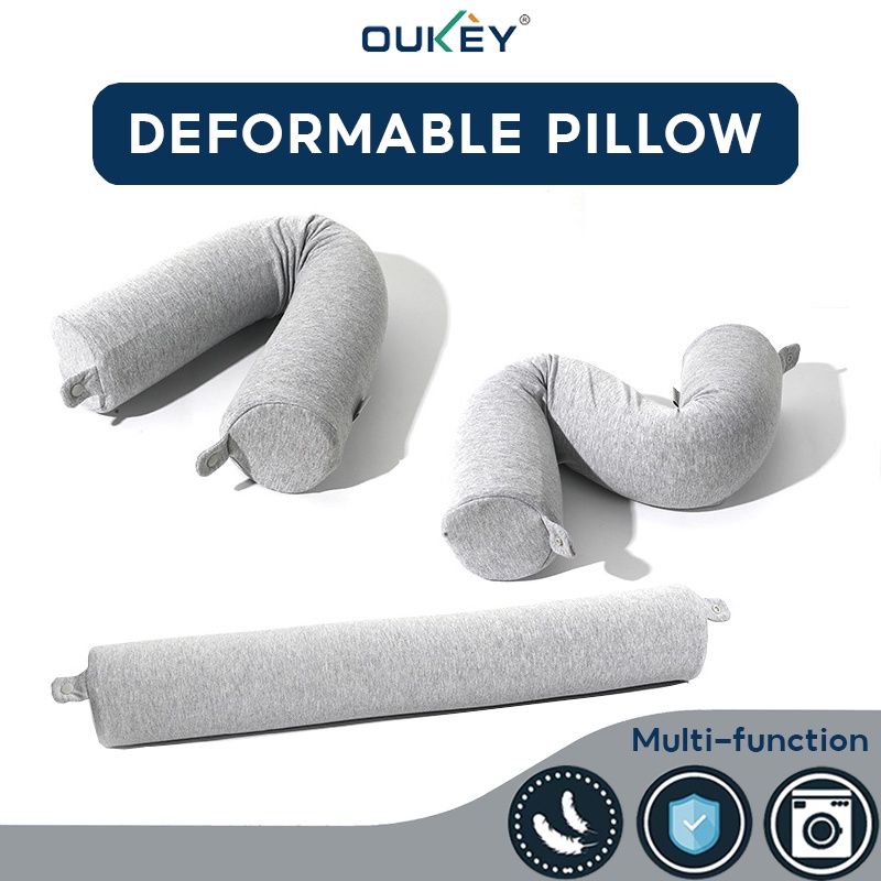 Memory Foam Neck Pillow Folding U-shaped Roll Pillow Cylindrical ...