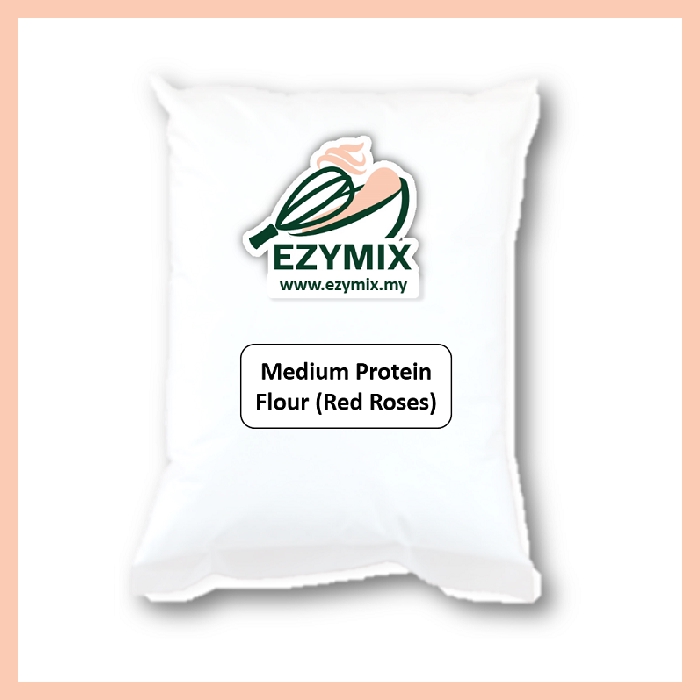 EzyMix Medium Protein Flour (Red Rose) 1kg (Malaysia) [ready stock ...