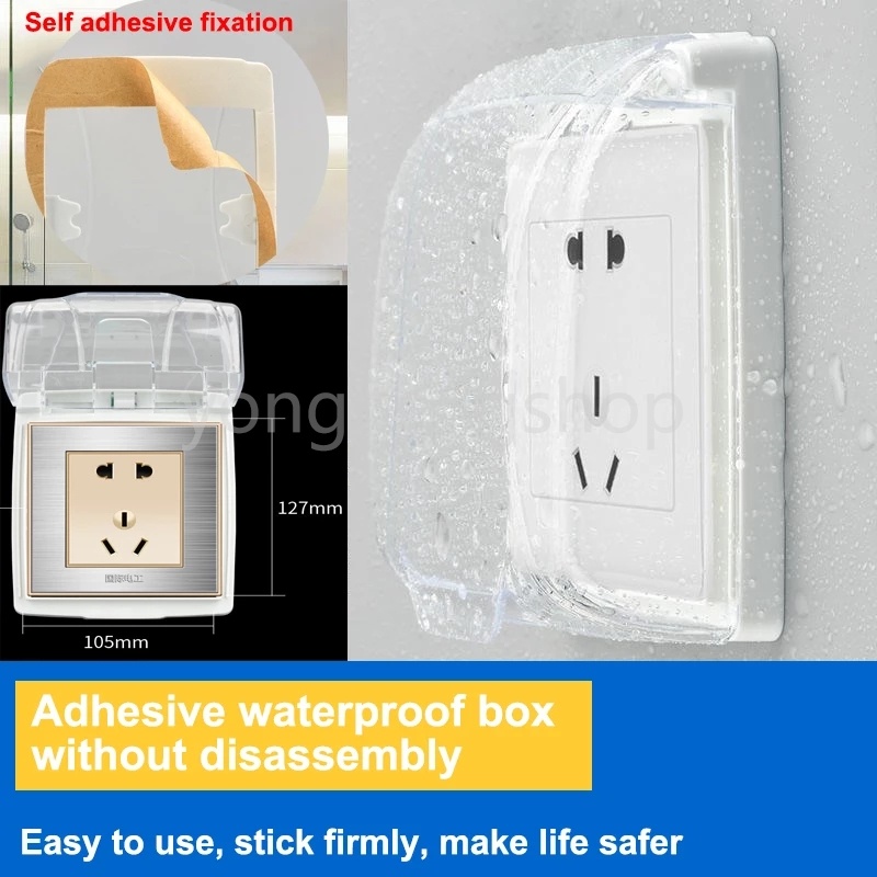 Universal 86 Type Wall Socket Waterproof Box Transparent Plate Switch ...