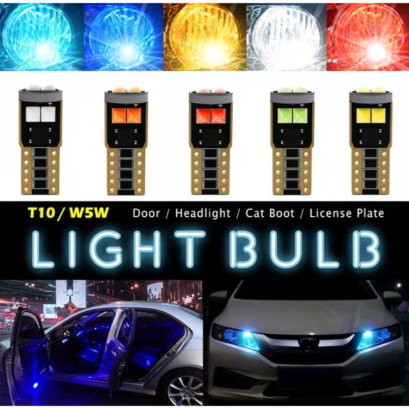 Car W5W T10 LED Bulb Parking Light Side Door Bulb nombor Plate Light ...