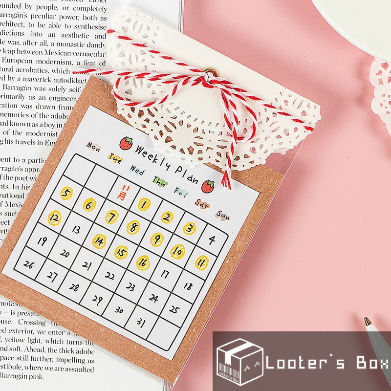 Cat & Doodle Weekly Monthly Cute Schedule Sticky Note (JB) | Shopee Malaysia