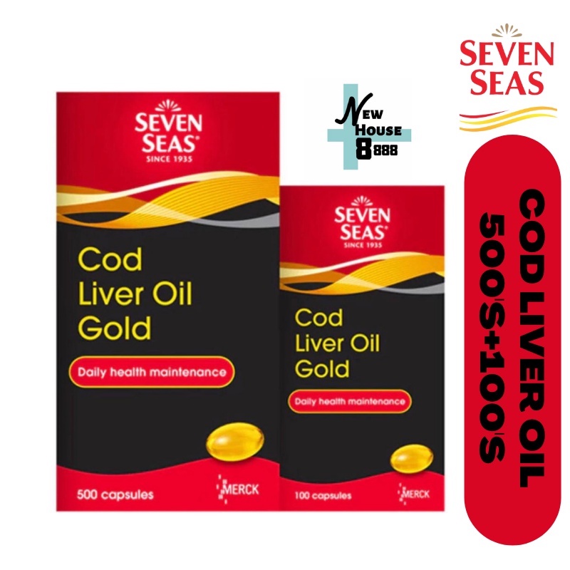 Seven Seas Cod Liver Oil Gold 500 capsules + 100 capsules EXP:10/2024 ...