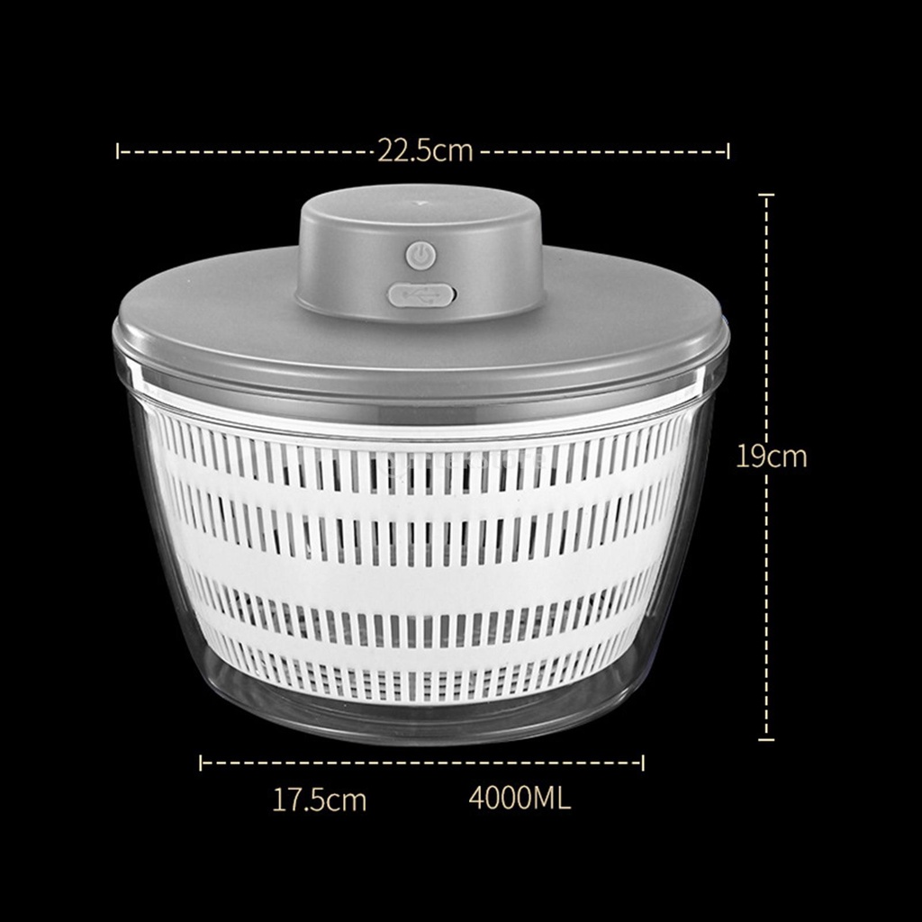 [dolityMY] Electric Rotary Draining Vegetable Basket Electric Salad ...
