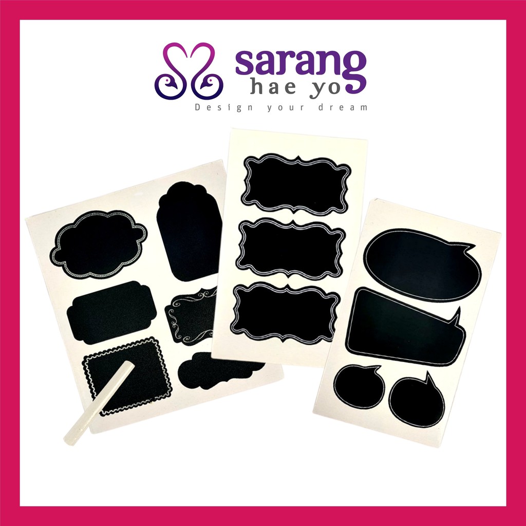 Blackboard Sticker Kitchen Storage Jug Label Sticker Papan Hitam Kapur ...