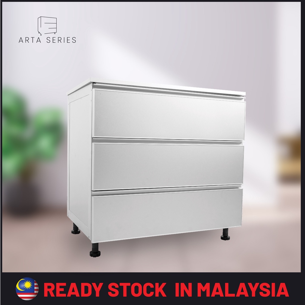 DIY 900MM Drawer Base Unit Aluminium Storage Cabinet Penyimpanan ...