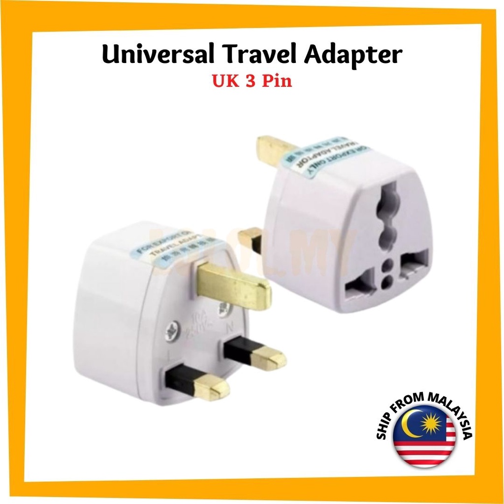 Universal Socket Plug Converter Adapter Travel Adaptor UK 3-Pin ...