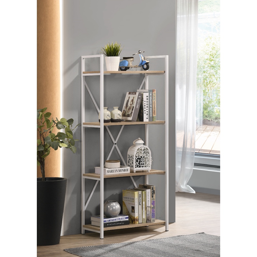 RUKI 4 Tier Rack Metal Rack Display Cabinet Display Rack Book Rack ...