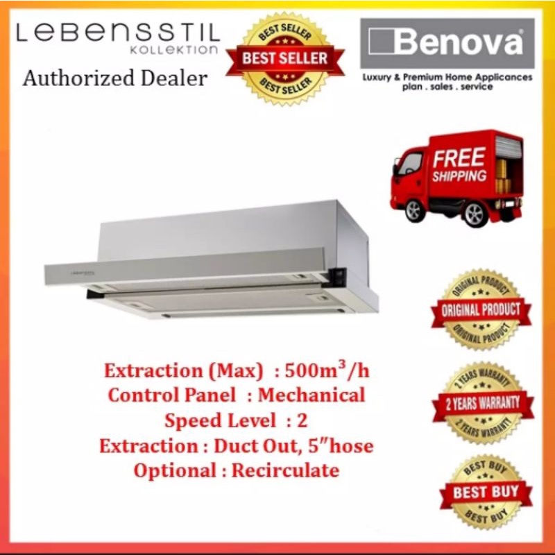 Lebensstil Kollektion Telescopic Pull Out Cooker Hood LKCH-P9003PJ ...