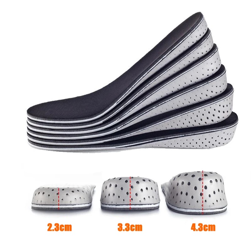1 Pair Unisex Hard Breathable Memory Foam Height Increase Insole Heel /Lifting Inserts Shoe ...