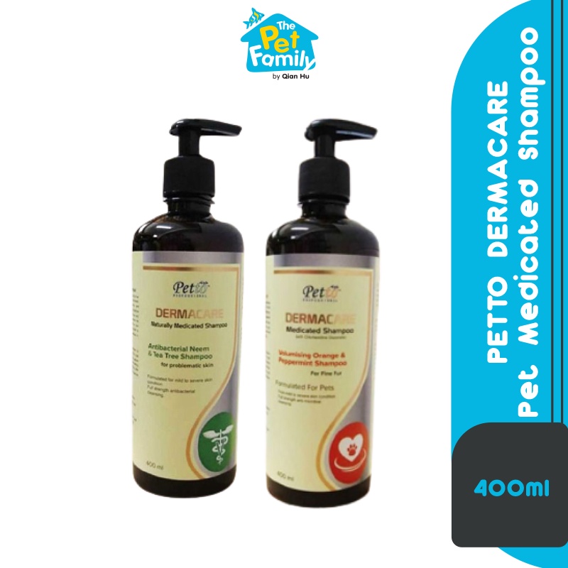 PETTO Dermacare Pet Medicated Shampoo for Pets with Problematic Skin/Fine Fur 400ml TPF | Shopee ...
