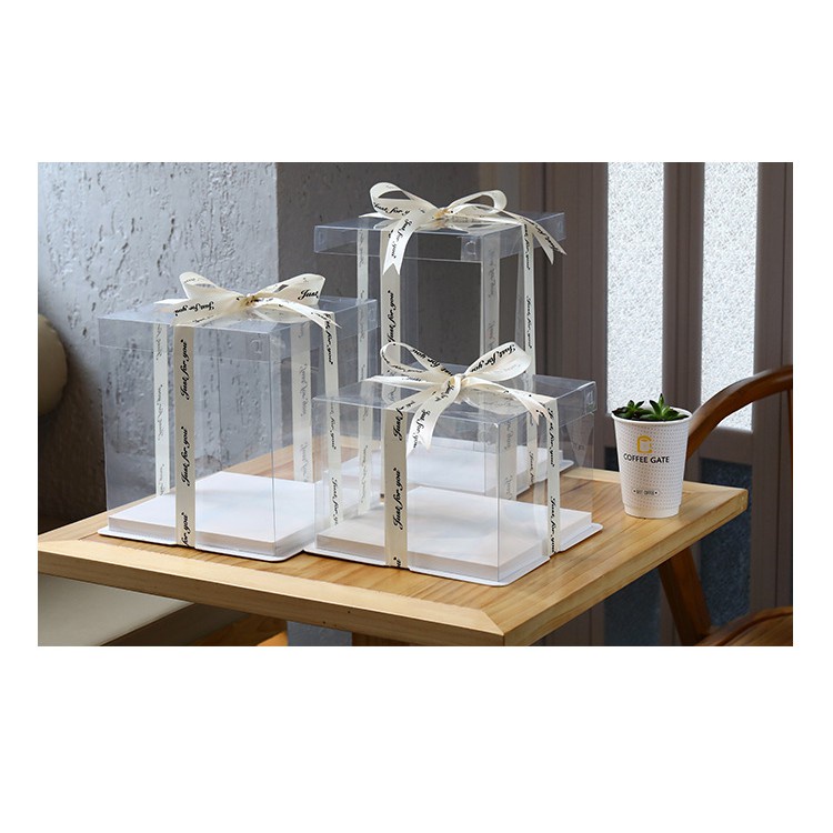 [READY STOCK] Cake Box 8/10/12 Inch Heighten Transparent Birthday Gift ...