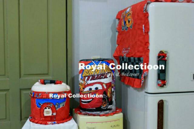 Gkm Set (gallon Cover, Refrigerator ,magiccom) Cars Burning Red ...