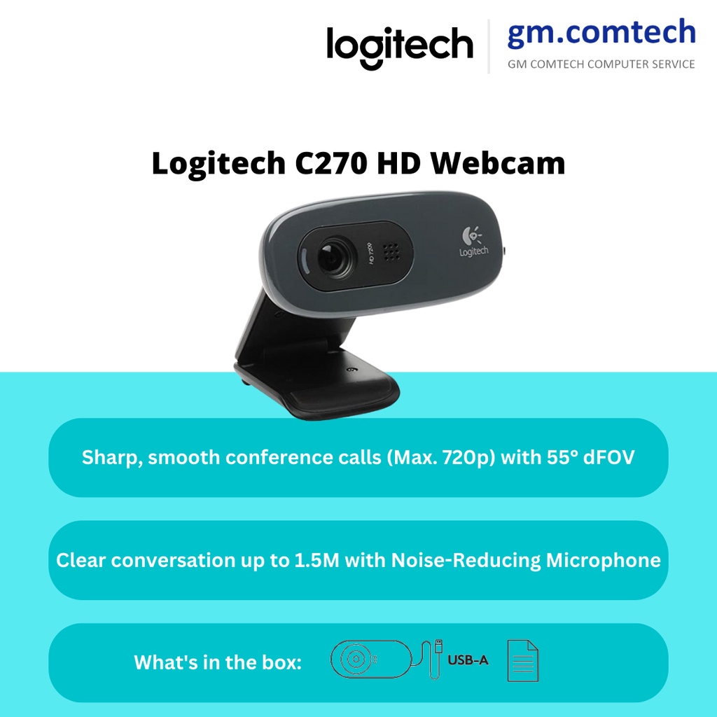 Logitech C270/C310 720p HD Webcam | Shopee Malaysia