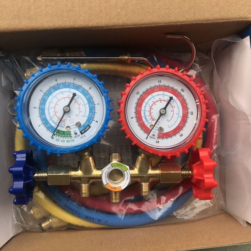 manifold gauge air cond meter and 3pcs hose set | Shopee Malaysia