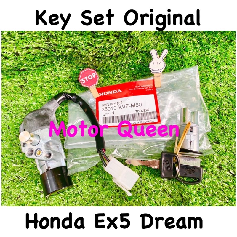 HONDA EX5 DREAM NEW MAIN SWITCH SUIS KUNCI KEY SET (100% ORIGINAL HONDA ...