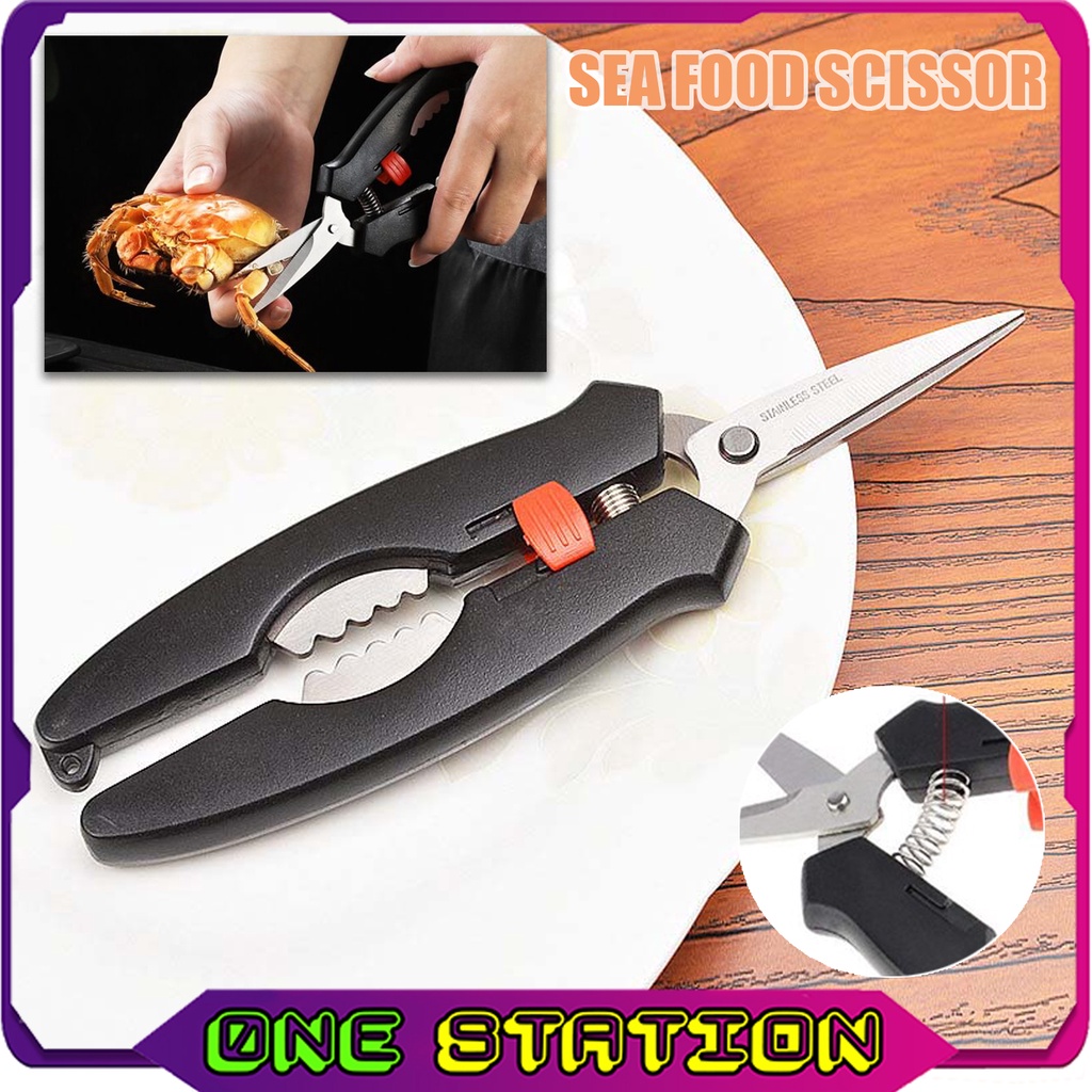 Seafood Scissor Lobster Scissor Stainless Steel Kitchen Scissor shrimp ...