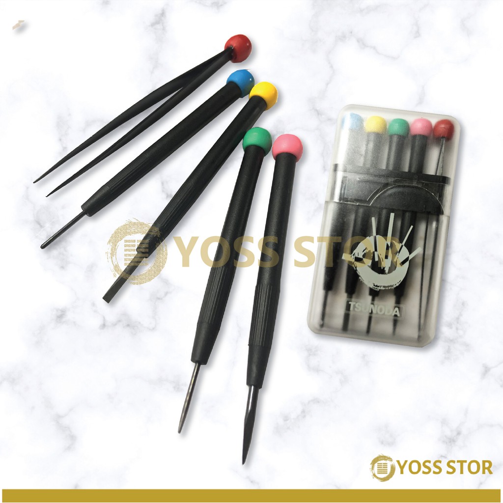 YOSS TTC Heavy Duty 5pcs Precision Screwdriver Set 4" Screwdriver Cushion Grip Magnetic Philips ...
