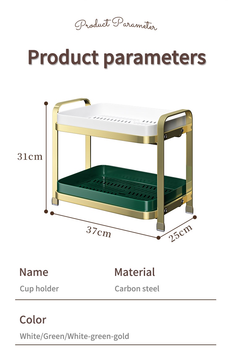 Mug Holder Cup Holder Cup Storage Cup Rack Double-Layer Tea Tray ...