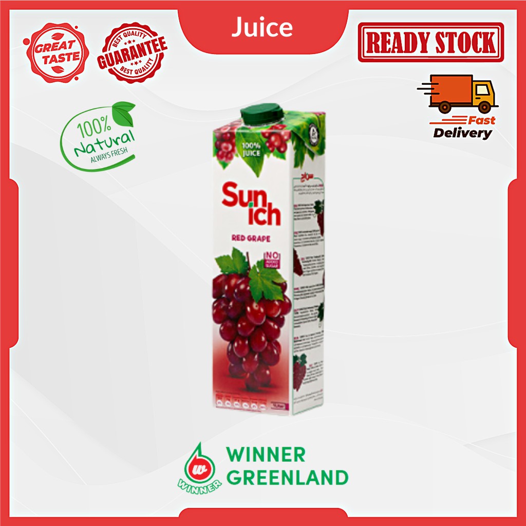 SUNICH Red Grape Natural Fruit Juice100%, Jus Anggur Merah Semulajadi ...