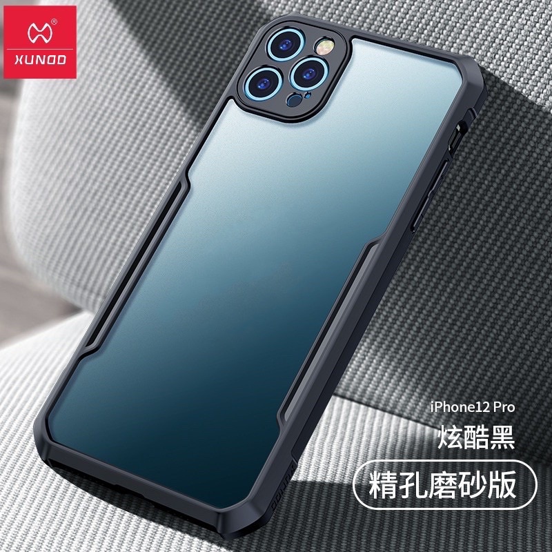 XUNDD Casing for iPhone 12 Pro Max / 12 Pro / 12/12 Mini - Black/Dark ...