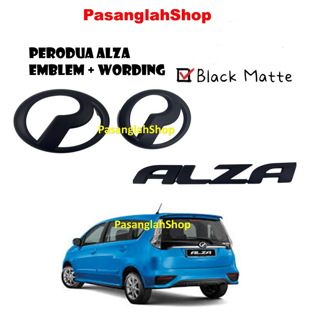 PERODUA ALZA YEAR 14-18 EMBLEM DEPAN BELAKANG DAN WORDING | Shopee Malaysia