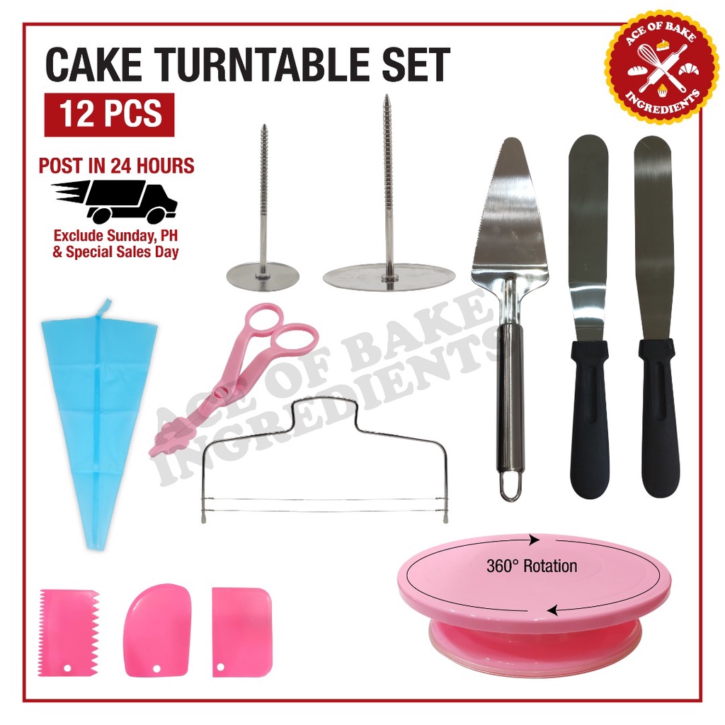 Cake Stand Cake Turntable Baking Supplies Sets Cake Decoration Baking ...