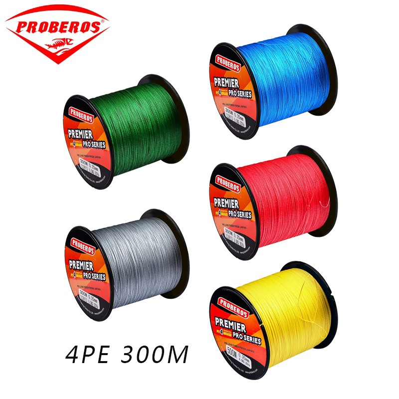 PROBEROS Fishing Line 300m Braided Line x4 PE Strong Lines 6lb-50lb ...