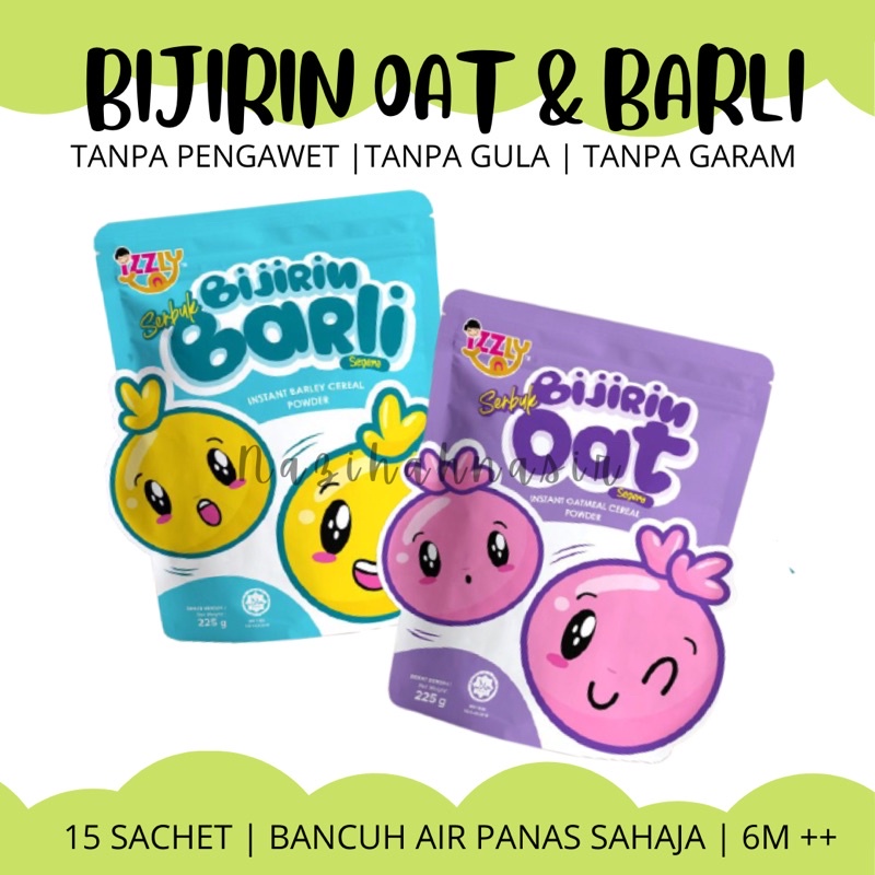 IZZLY Homemade Bijirin Oat & Barli Izzly cereal baby 200g | Shopee Malaysia