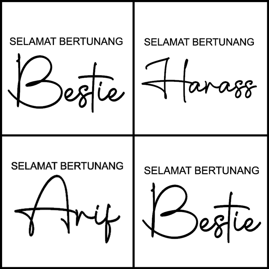 STICKER SELAMAT BERTUNANG - SIZE A5 | Shopee Malaysia